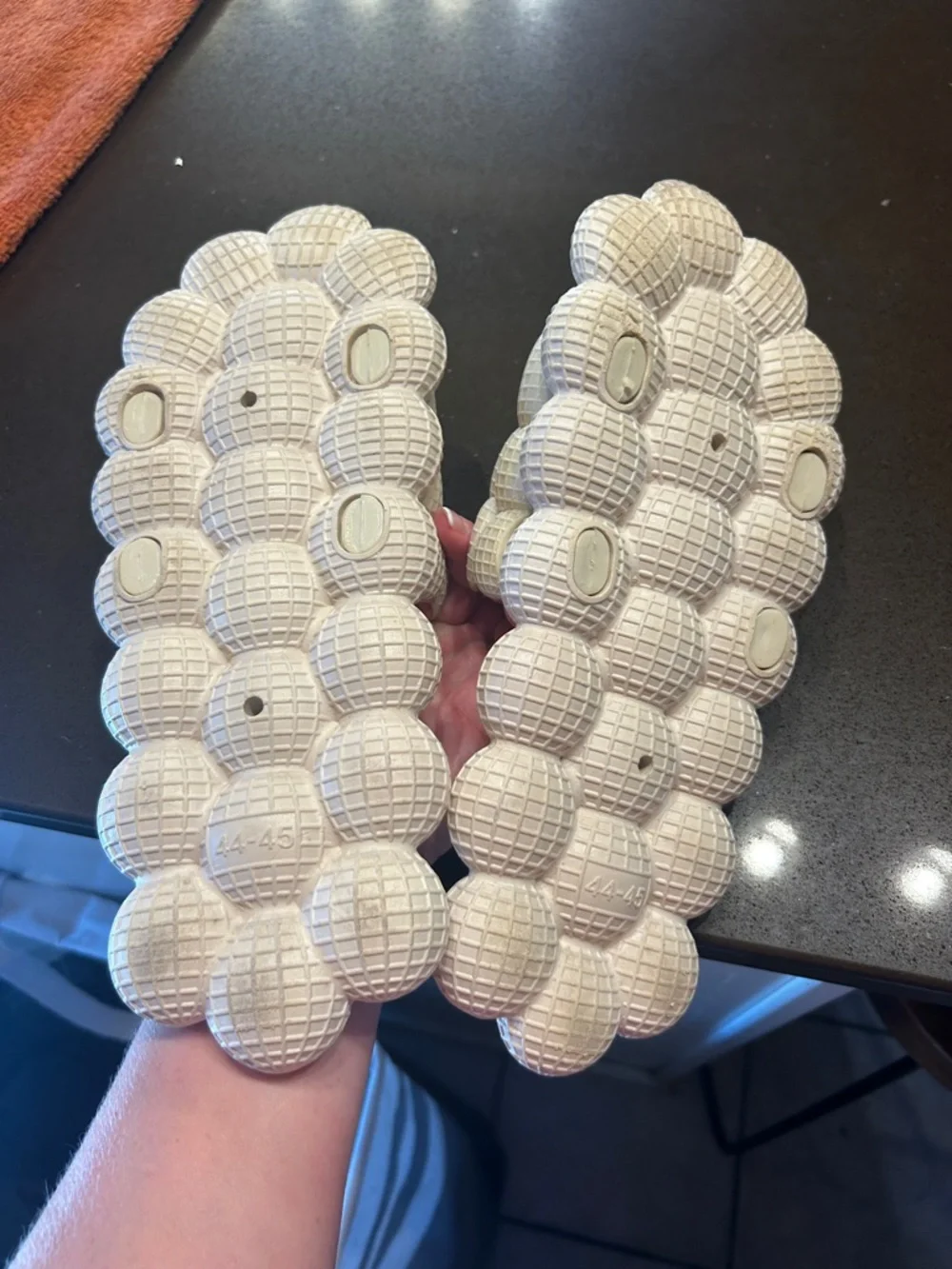 Shoes | Bubbletextured Slide Sandals In Light Pink | Poshmark